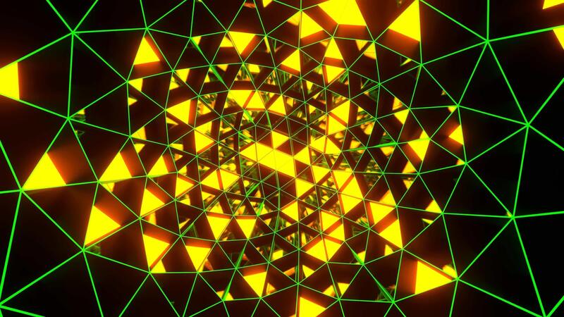Orange and Green Abstract Strobe Triangles Move Background VJ Loop in ...