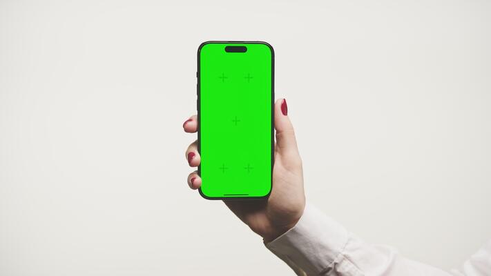Hand Phone Green Screen Stock Video Footage for Free Download