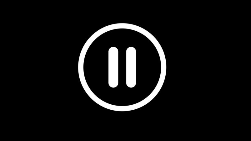 Play And Pause Stop Media Player Button Animation On Alpha. 4K ...