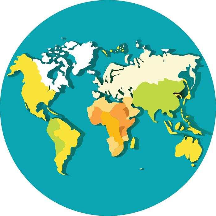 Flat World Map Vector Art, Icons, and Graphics for Free Download