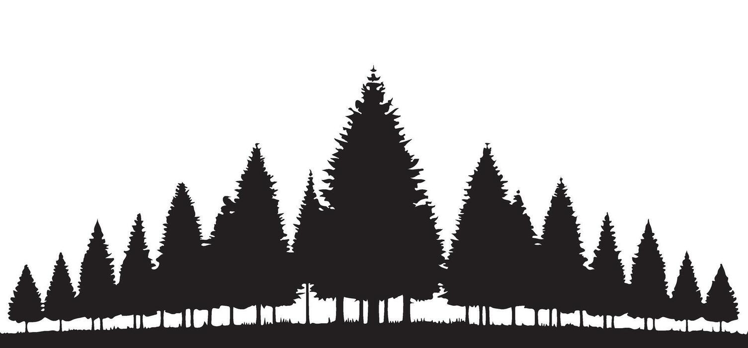 Tree Line Silhouette Vector Art, Icons, and Graphics for Free Download