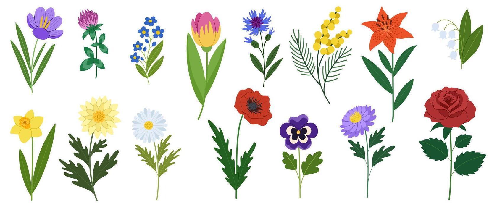 Spring Flowers Vector Art, Icons, and Graphics for Free Download