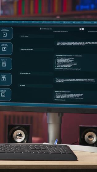 Vertical Ai Llm Chatbot Answering User Prompts Using Predictive Technology In Home Office