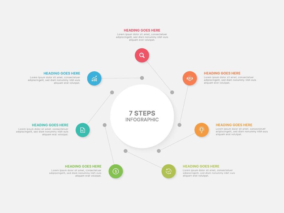 7 Point Infographic Vector Art, Icons, and Graphics for Free Download