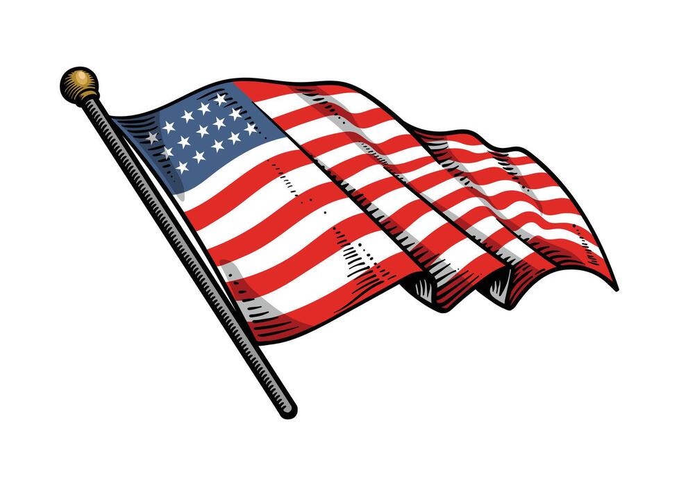 Page 2 | American Flag Waving Vector Art, Icons, and Graphics for Free ...