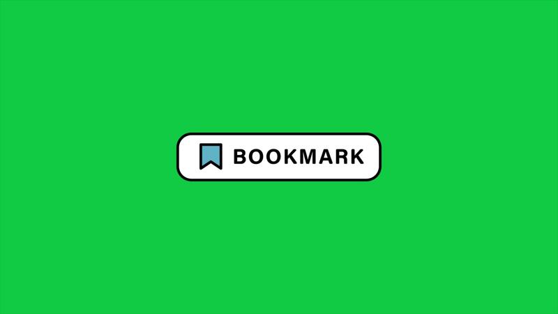 Hand cursor click bookmark button animation on green screen isolated background 55342502 Stock ...