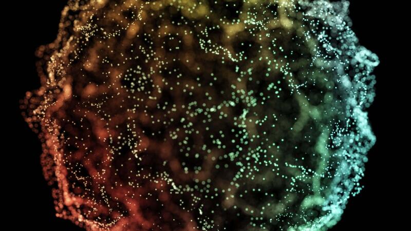 Abstract Dynamic Particle Sphere with Earth-Toned Gradients and ...