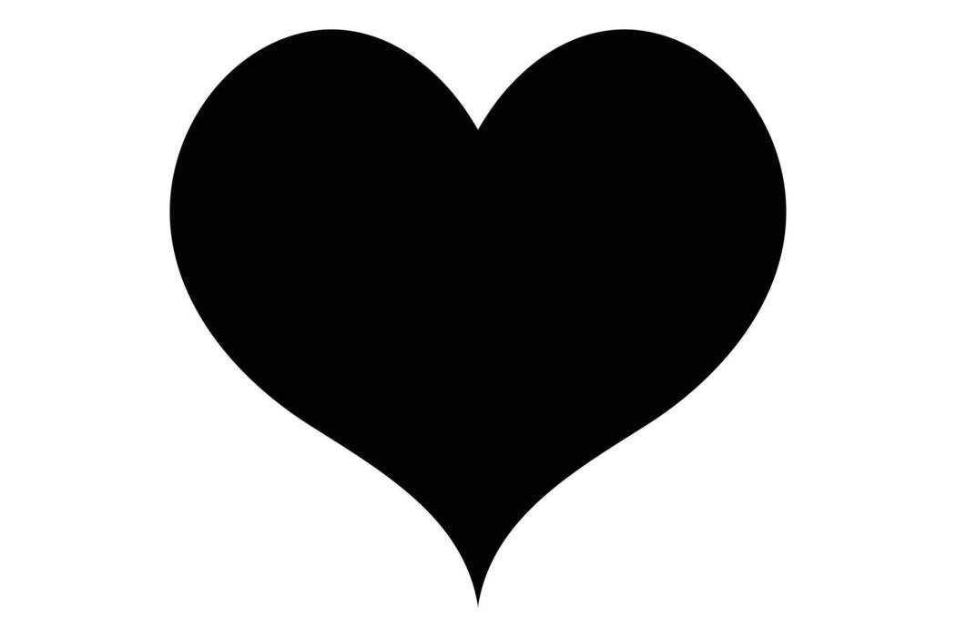 Black Heart Outline Vector Art, Icons, and Graphics for Free Download