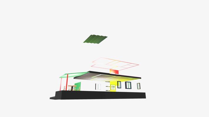 House Building Animation Stock Video Footage for Free Download