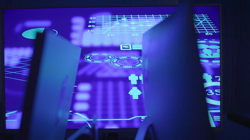 A Futuristic Digital Interface showcasing various Data Visualization Elements and Designs ...