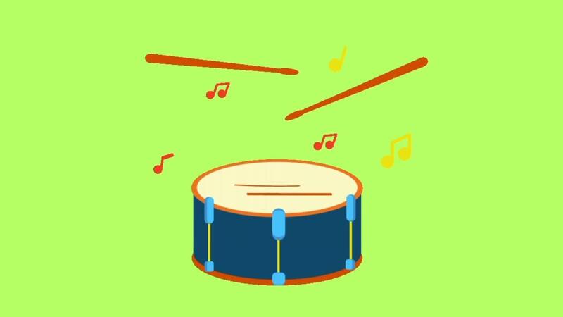 Animated musical instruments isolated on green screen background 55476083 Stock Video at Vecteezy