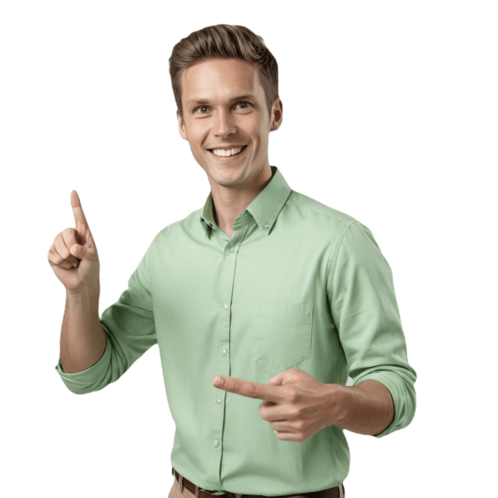 Guy Pointing PNGs for Free Download