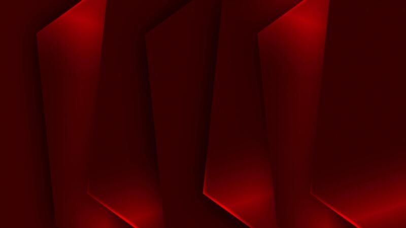 Red rotating shiny and glossy hexagonal shapes luxury design loop able dark geometrical ...