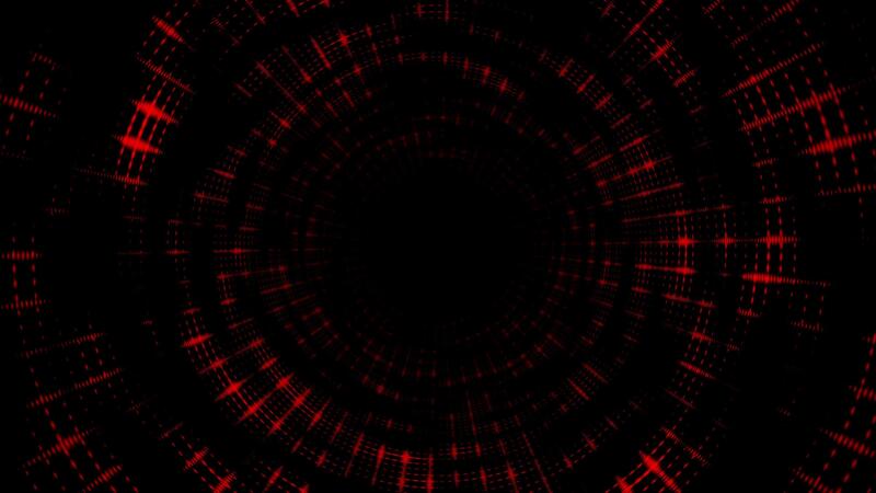 red appearing and disappearing circular dots big data with 3d tunnel modern design loop able ...