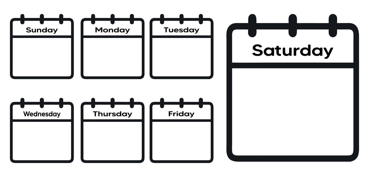 Days Of The Week Vector Art, Icons, and Graphics for Free Download