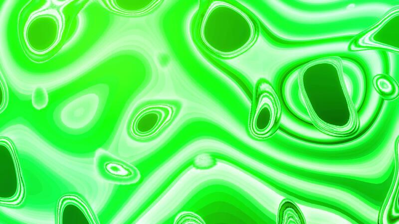 4K bright green abstract wavy swirl background with fluid contour patterns and glowing looping ...