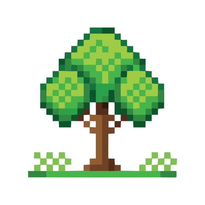 Pixel Tree Vector Art, Icons, and Graphics for Free Download