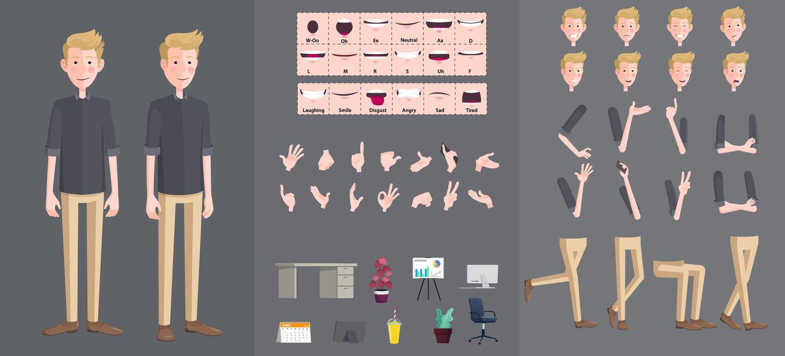 2d Character Rig Vector Art, Icons, and Graphics for Free Download