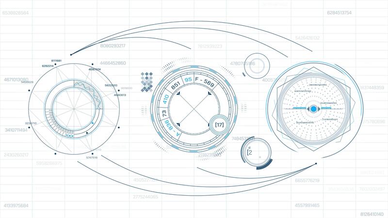 High-tech interface for data processing with animation of HUD elements 55812711 Stock Video at ...