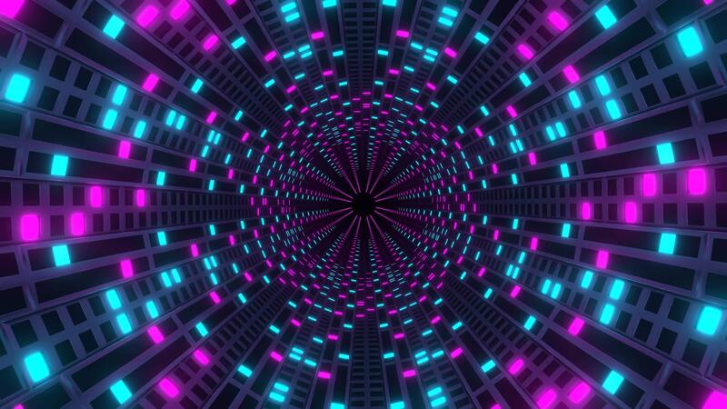 Cyan and Pink Neon Circular Light Strobe Tunnel Background VJ Loop in 4K 55826521 Stock Video at ...