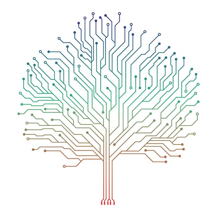 Circuit Tree Symbol Vector Art, Icons, and Graphics for Free Download