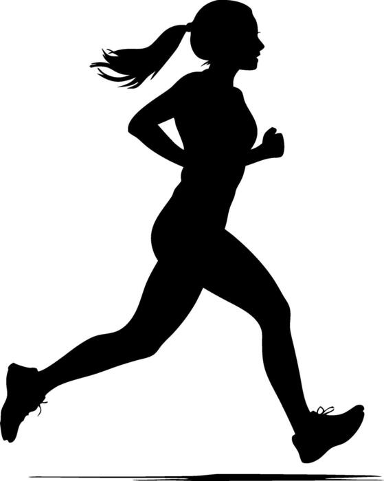 Woman Running Silhouette Vector Art, Icons, and Graphics for Free Download