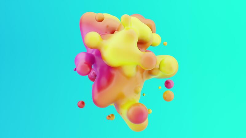 3d Abstract Shapes Animation Vivid Colorful Balls Morphing 3d Blobs