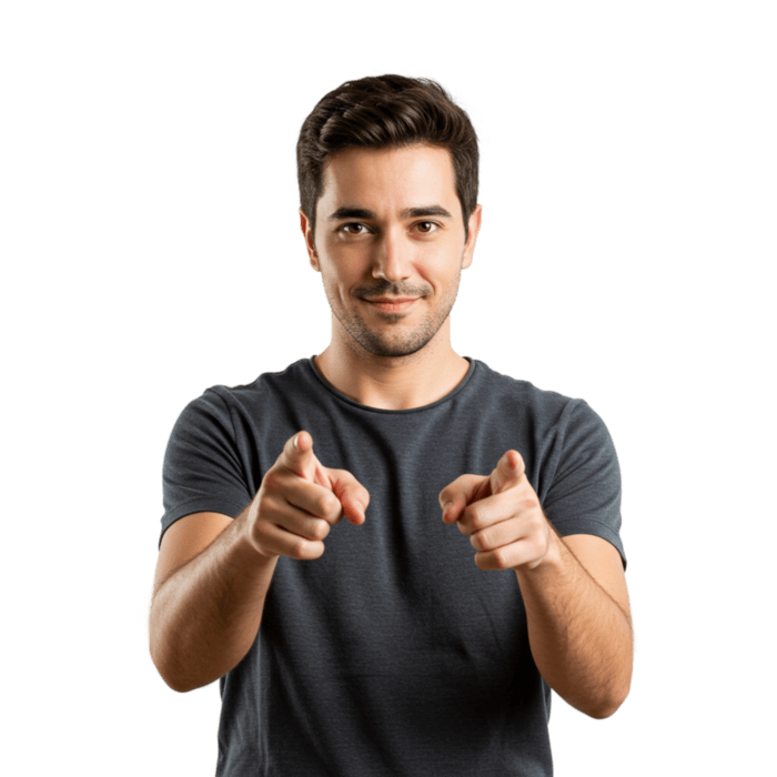 Guy Pointing PNGs for Free Download