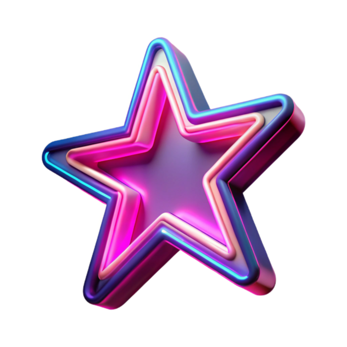 Neon Star PNGs for Free Download