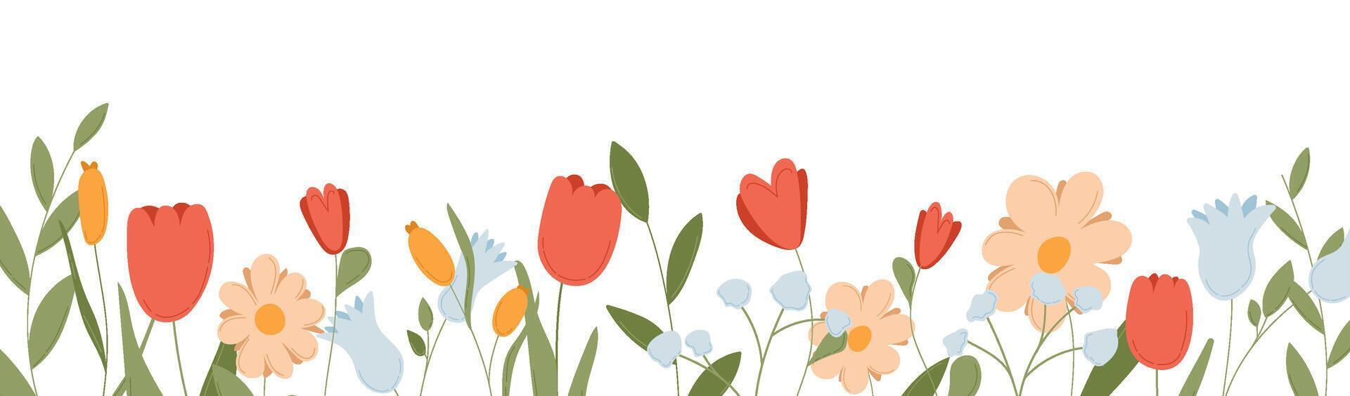 Cute Spring Flowers Vector Art, Icons, and Graphics for Free Download