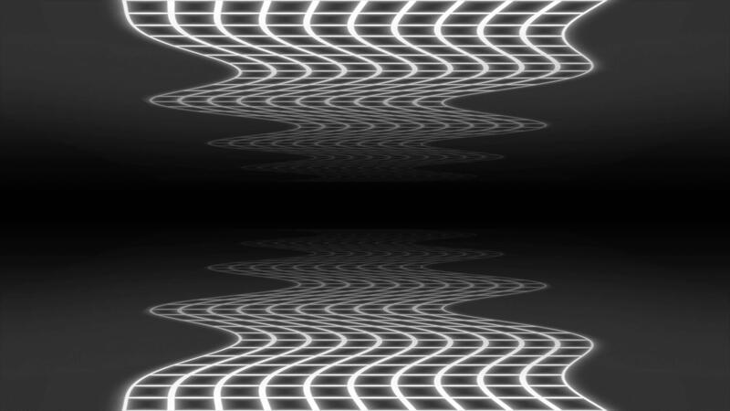 White Color Wavy Grid Lines Modern Design Loop Able 3d Dark Seamless