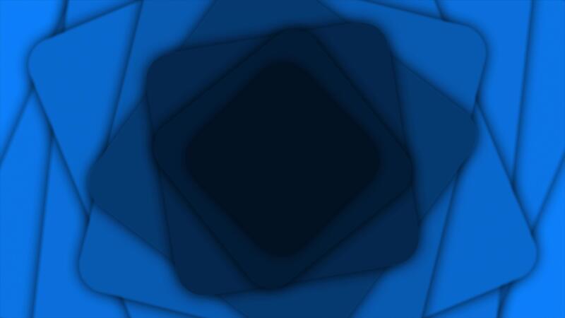 Royal Blue Color Rotating Multiple Square Shapes Gradient Design Loop Able Geometrical
