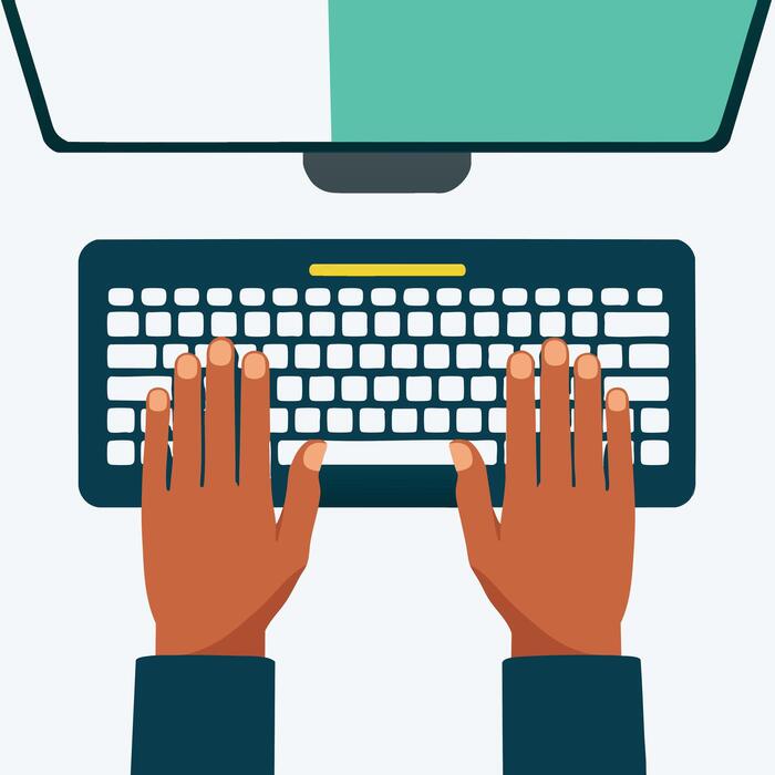 Typing Vector Art, Icons, and Graphics for Free Download