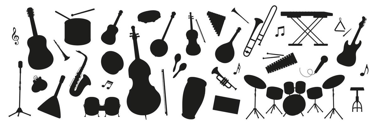 Music Instruments Silhouette Vector Art, Icons, and Graphics for Free ... Music Instruments Silhouette Vector Art, Icons, and Graphics for Free ...