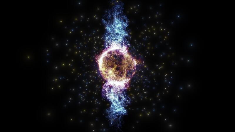 A rotating neutron star on a black background. Abstract animation. 57053806 Stock Video at Vecteezy