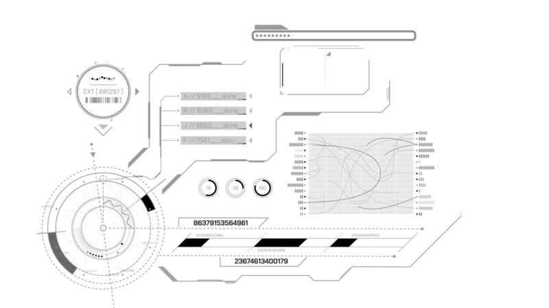 High-tech display design with data processing animation 57055930 Stock Video at Vecteezy