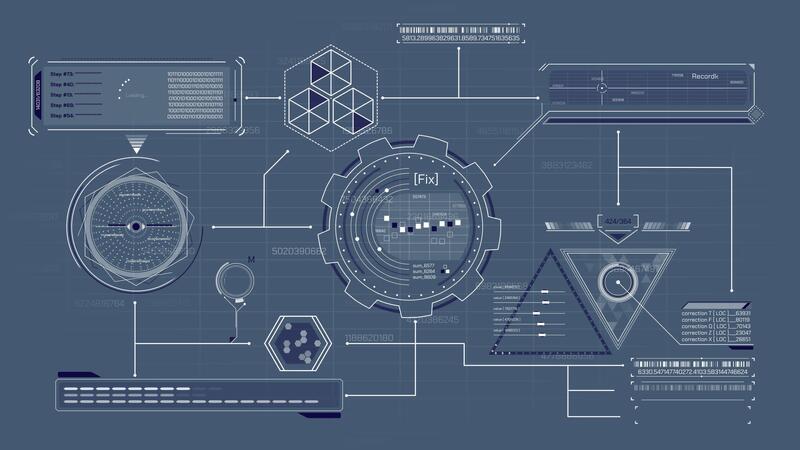 High-tech interface design with data processing animation 57056176 Stock Video at Vecteezy