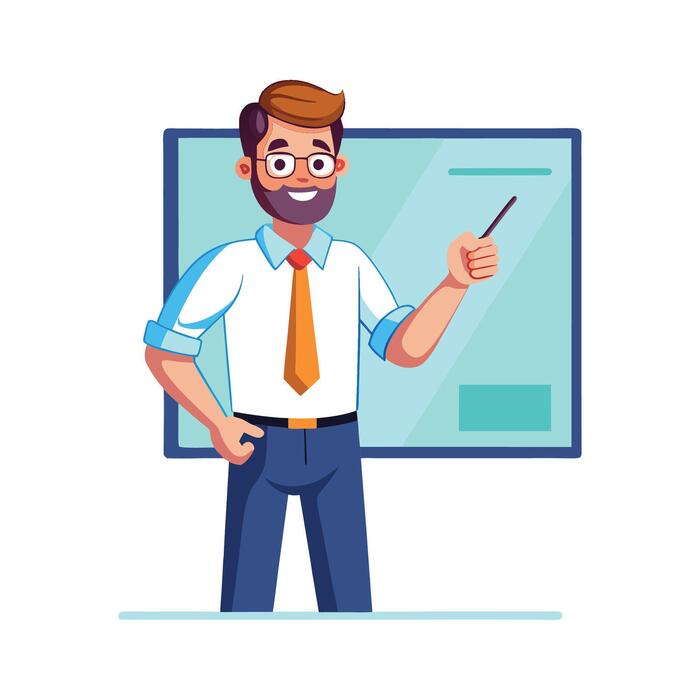 Male Teacher Cartoon Vector Art, Icons, and Graphics for Free Download