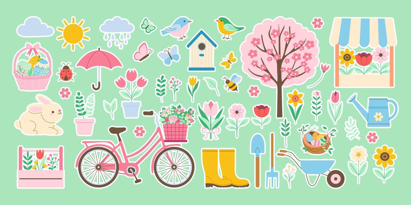 Spring Clipart Vector Art, Icons, and Graphics for Free Download