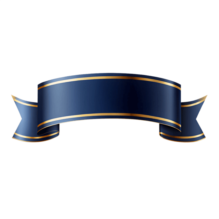 Blue And Gold Ribbon PNGs for Free Download