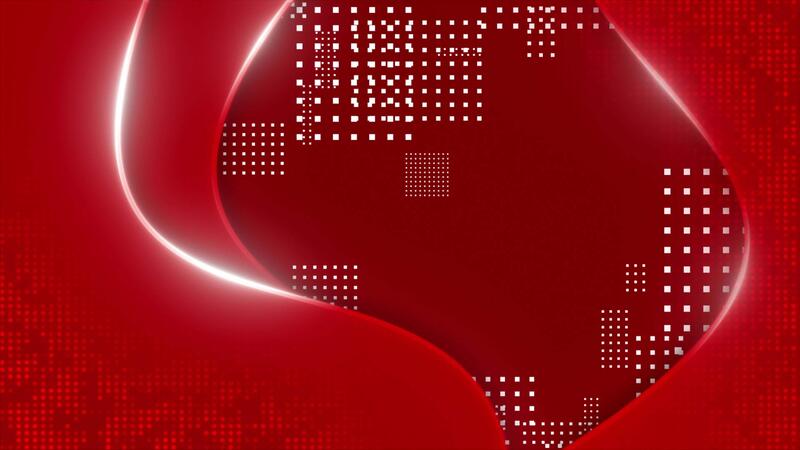 Red color circular dots glowing paper cut with geometrical shapes hi-tech luxury design loop ...