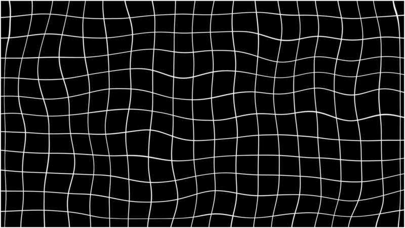 White Color Wiggling Parallel Lines Grid Mesh Pattern Modern Design Loop Able Dark Geometrical