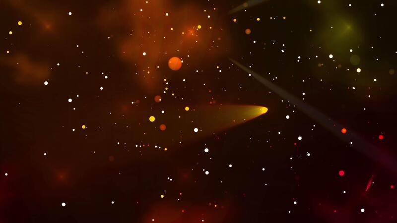 Blur bokeh particle animation with ray light at night view wonderful galaxy motion graphics for ...
