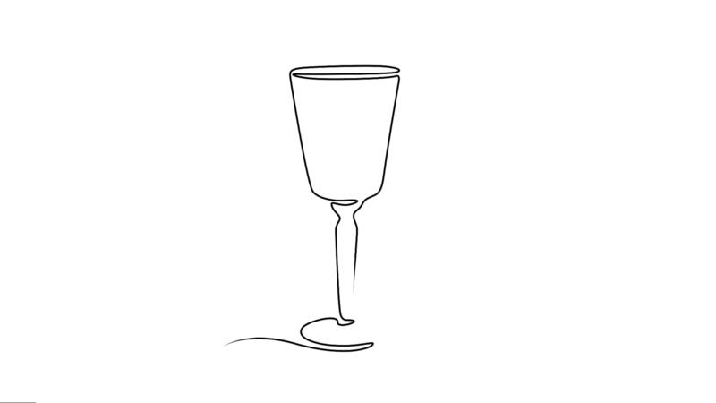 Animated wine glass continuous line art. 57416284 Stock Video at Vecteezy