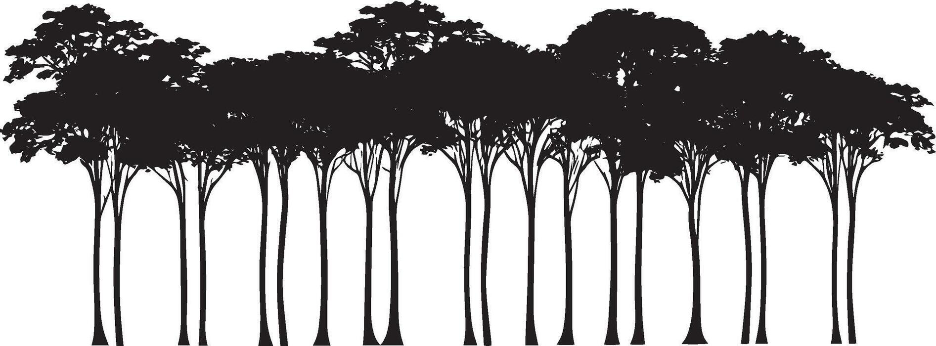 Tree Line Silhouette Vector Art, Icons, and Graphics for Free Download