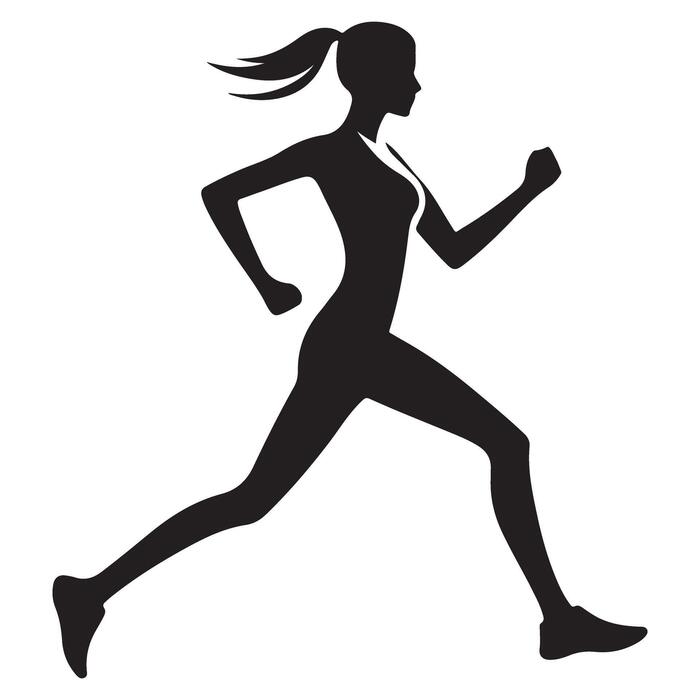 Woman Running Silhouette Vector Art, Icons, and Graphics for Free Download