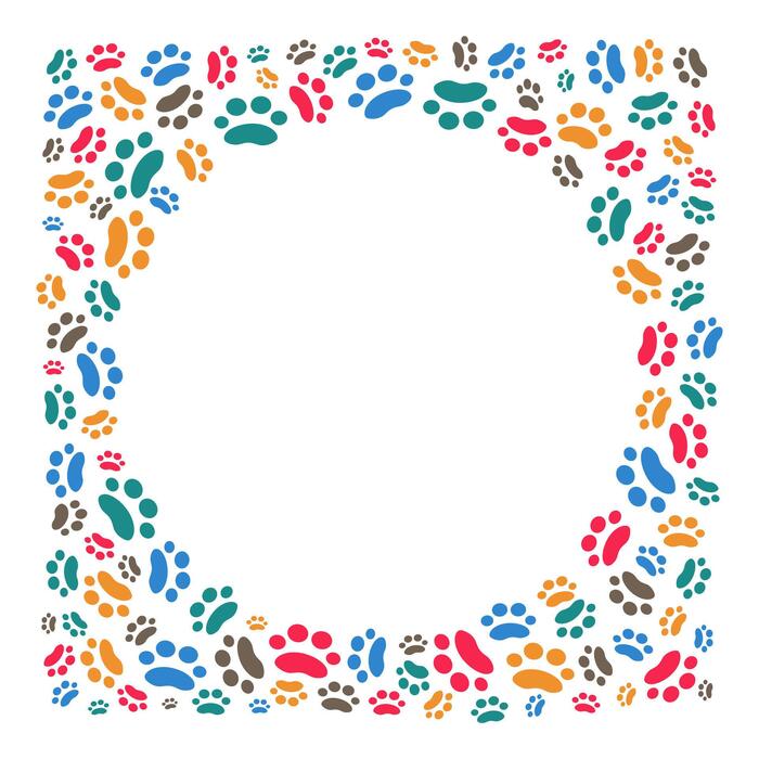 Paw Print Border Decor Vector Art, Icons, and Graphics for Free Download
