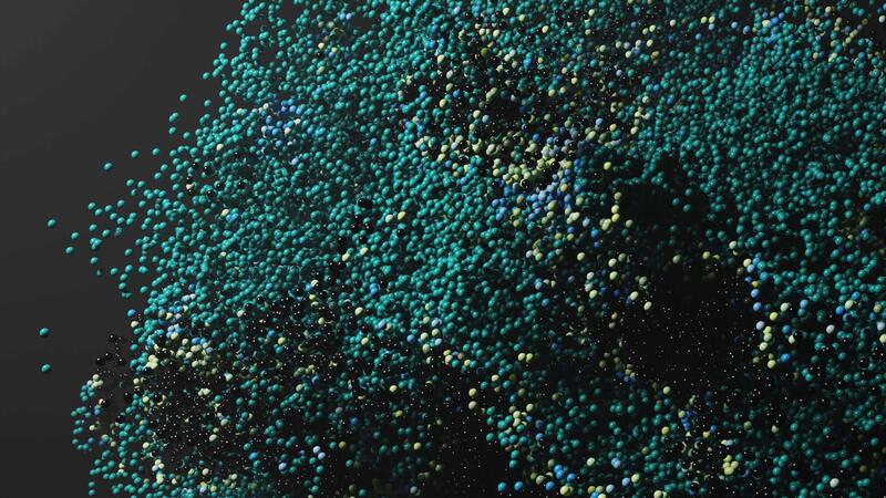 3d Render Of Abstract Loop Particle Flow Animation With 3d Small 0610