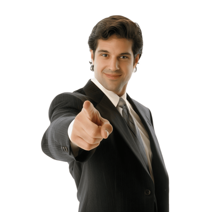 Guy Pointing PNGs for Free Download