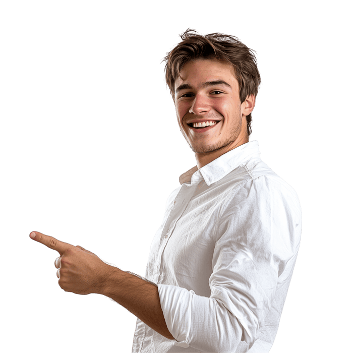 Guy Pointing PNGs for Free Download